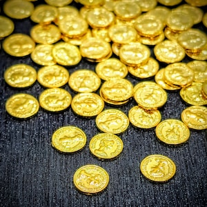 Tiny Gold Coins,metal,patricks Day Miniatures,miniature Coins,pirate ...