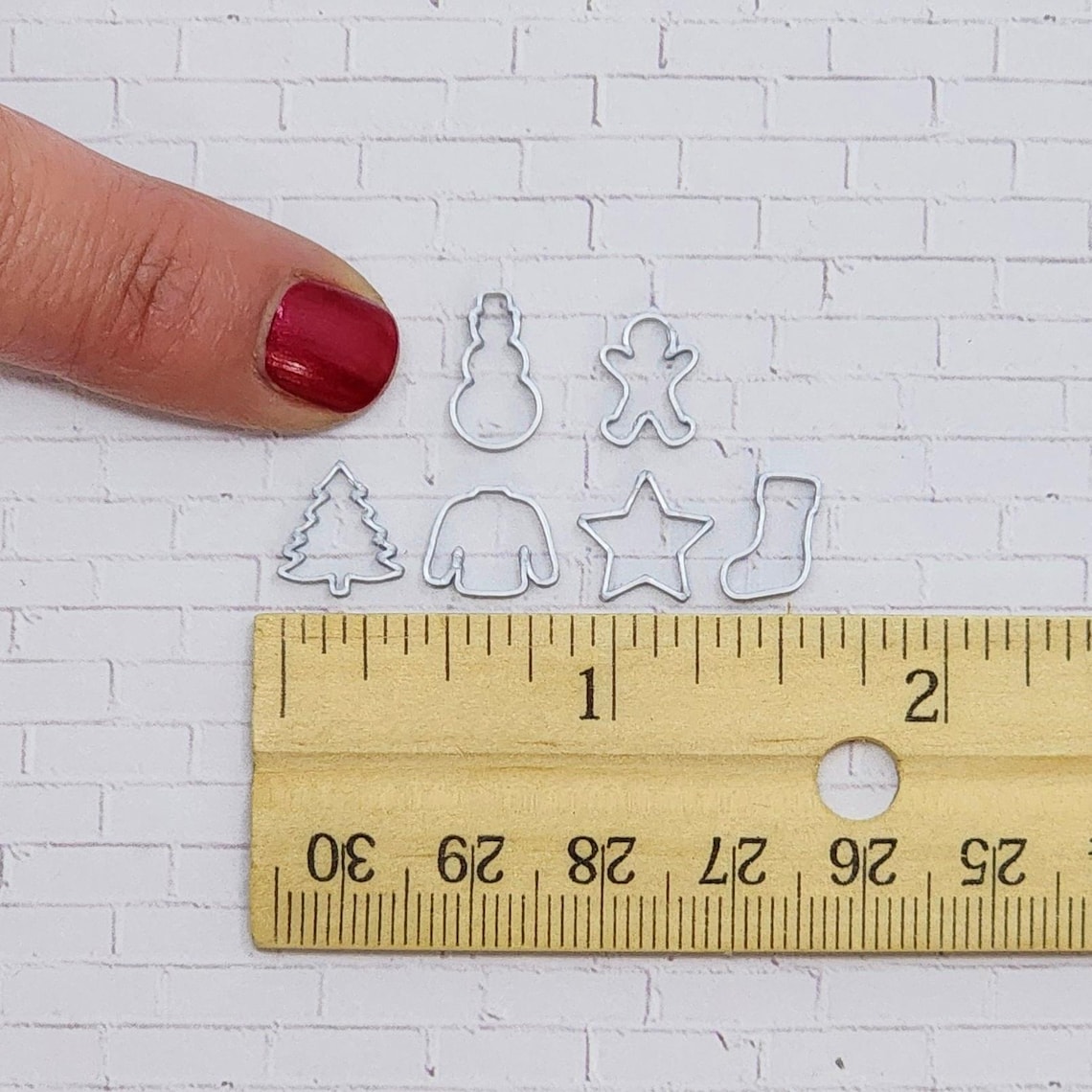 6 Tiny Cookie Cutters,1:12 Scale,miniature Christmas Cookie Cutters ...