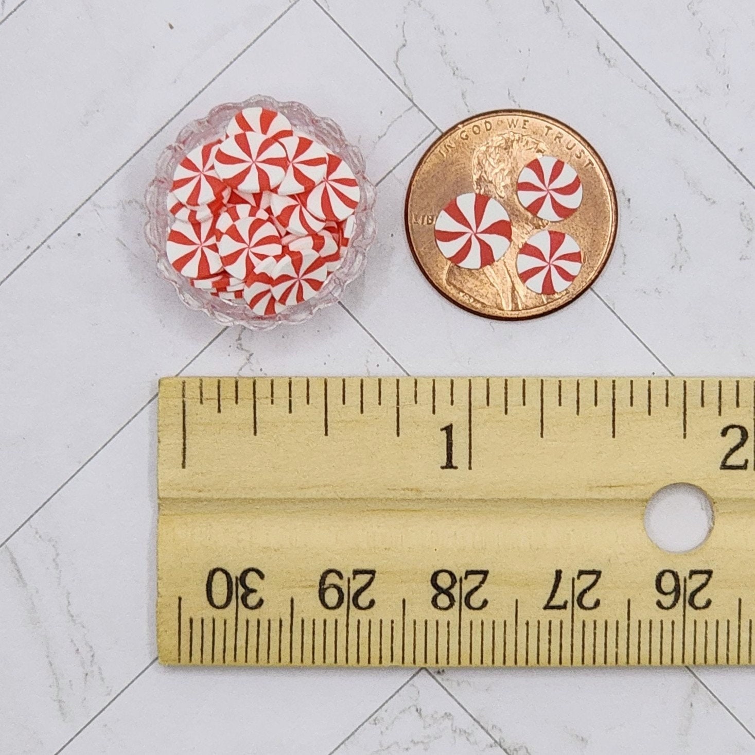 Dollhouse Miniature Christmas Candy Dish,tiny Peppermints,christmas ...