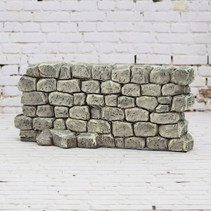 TWO Miniature Stone Walls,faux Stone,miniature Brick Wall,reversible ...