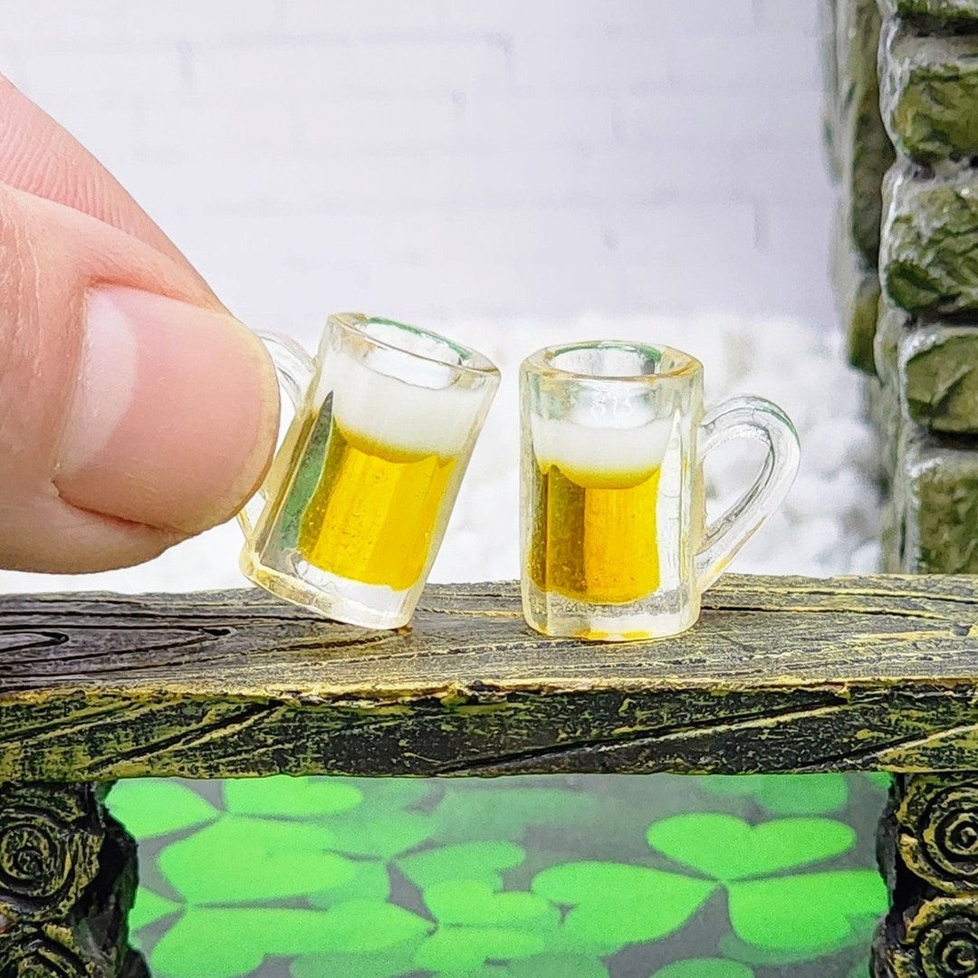 Miniature Beer Mug,dollhouse Miniature Beer,1:12 Scale,st.patricks Day ...