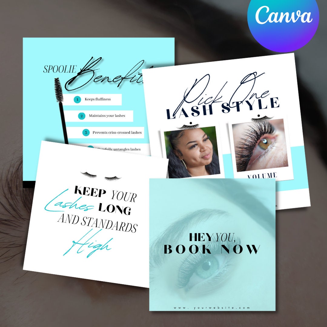 DIY Instagram Post Social Media Template Lash Tech, Lash Business ...