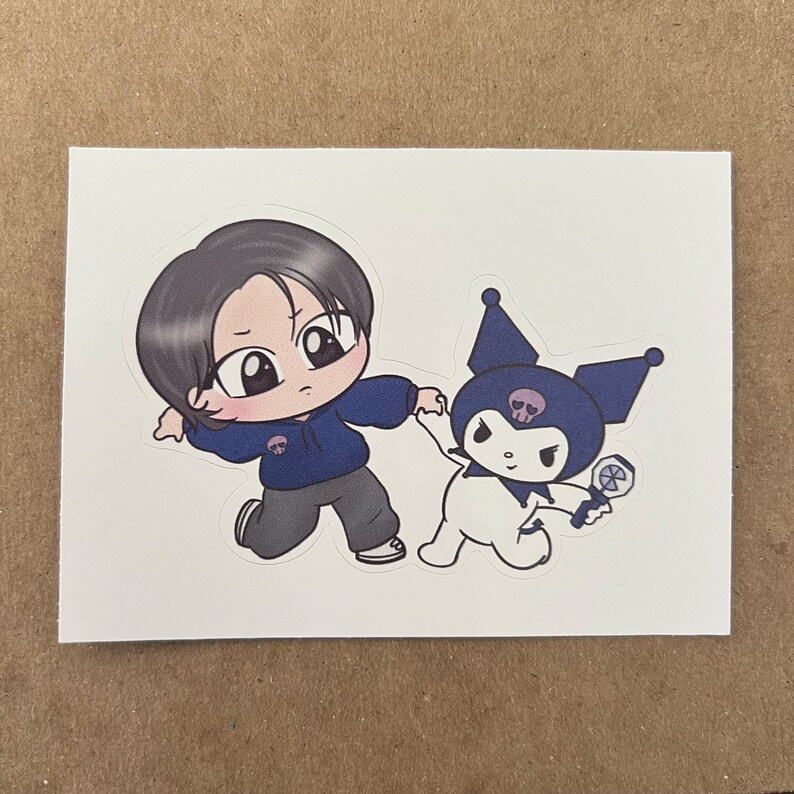 CIX Bae Jinyoung X Sanrio Kuromi Fanart Sticker - Etsy
