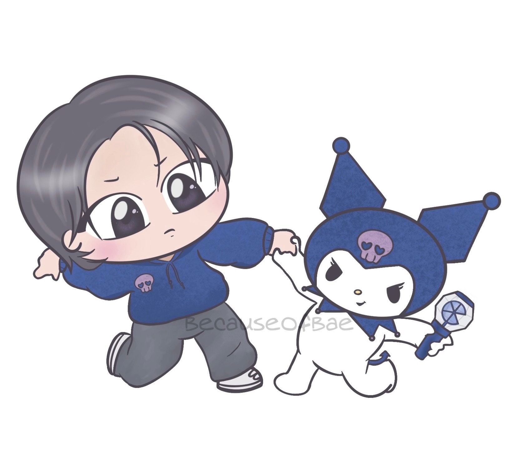 CIX Bae Jinyoung X Sanrio Kuromi Fanart Sticker - Etsy