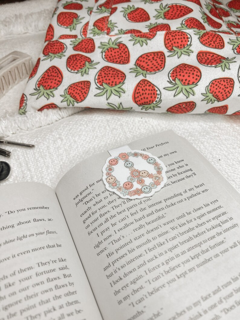 Peace Sign Smiley Face Magnetic Bookmark/ Bookmark/ Magnet - Etsy