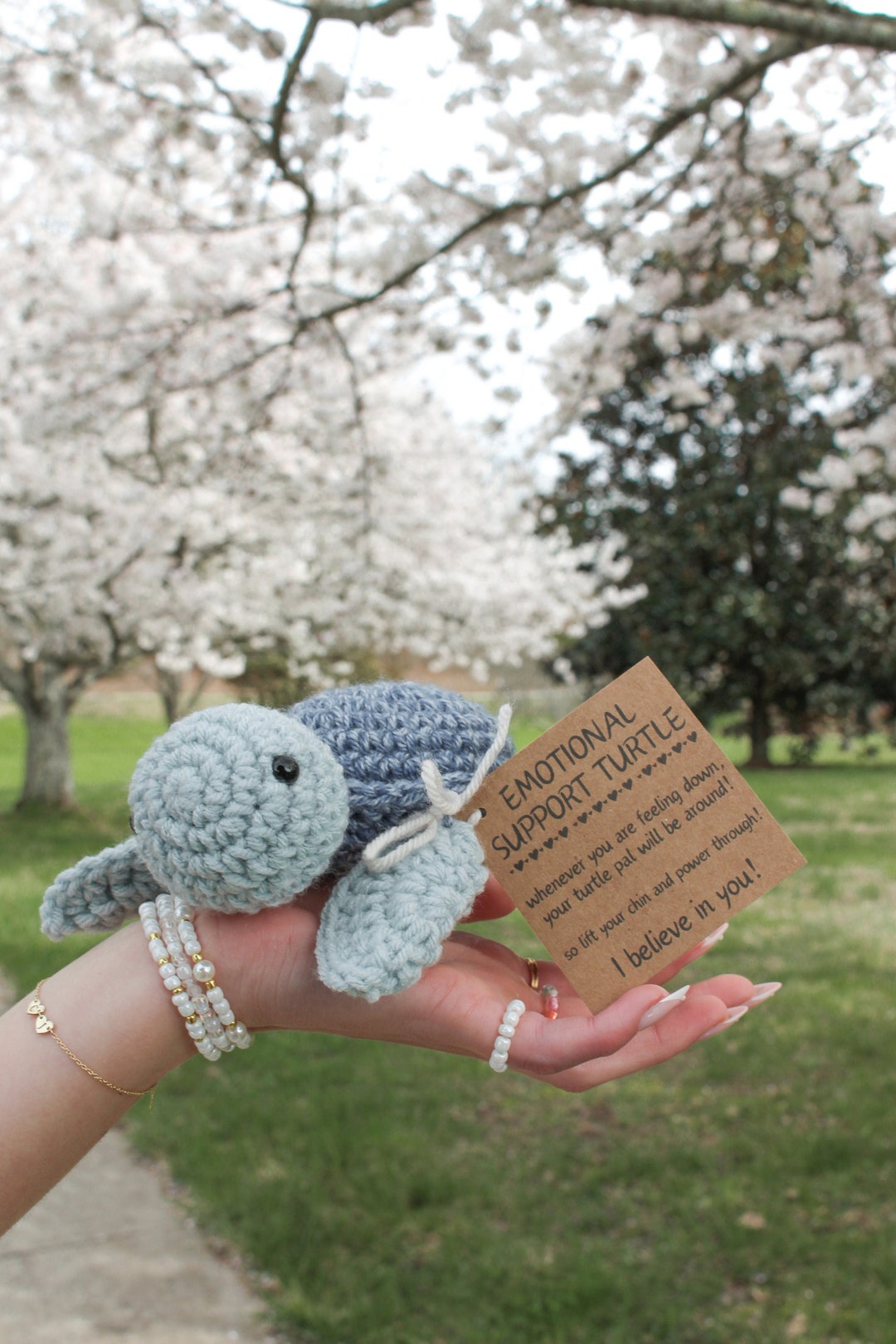 Emotional Support Crochet Sea Turtle Plushie Lovey/ Stuffed Sea Turtle ...