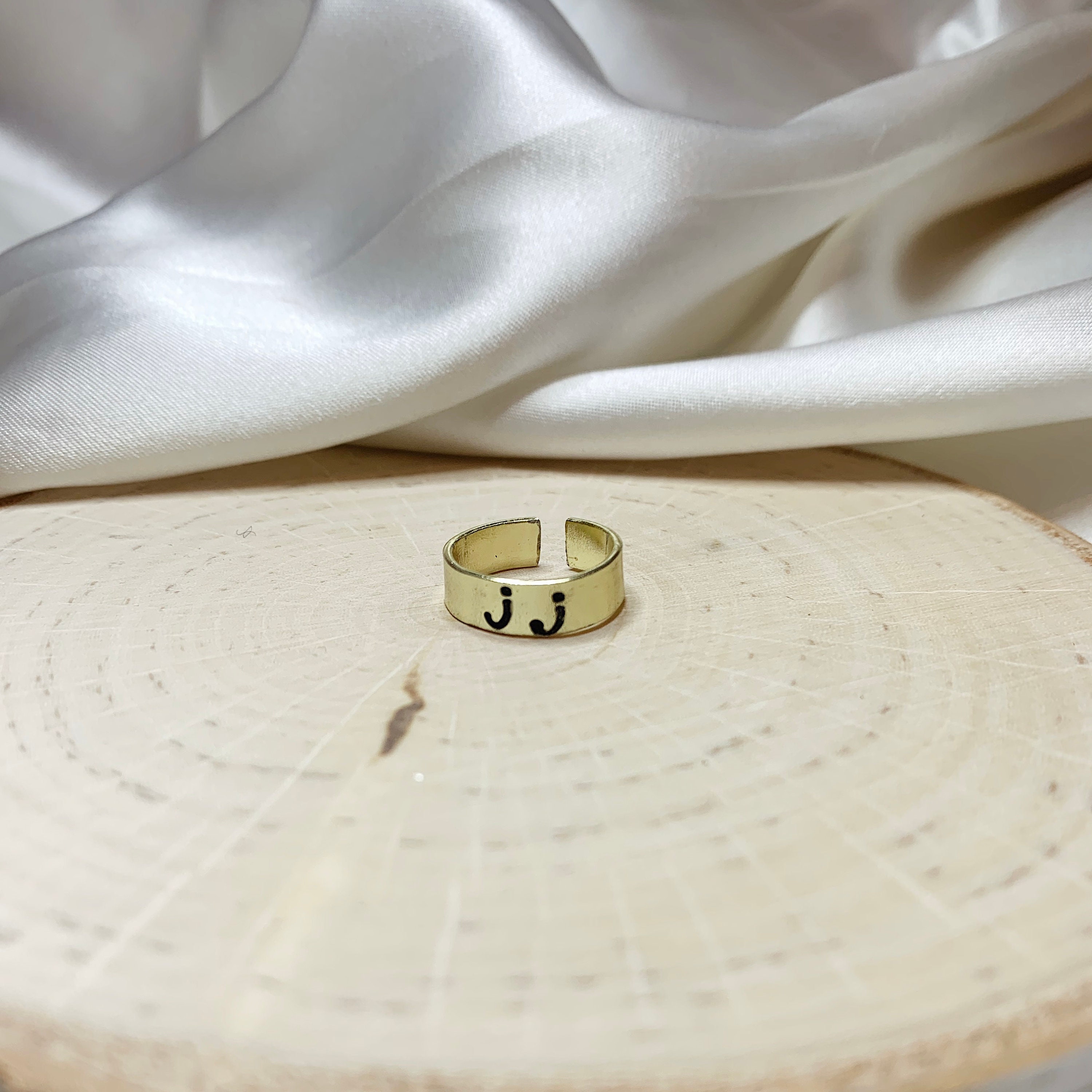 Outer Banks Inspired Name Stamped Ring/obx Jewelry/ Flat Gold - Etsy