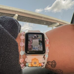 Sunflower Beaded Watch Charm/smiley Apple Watch Halo Charms/trendy ...