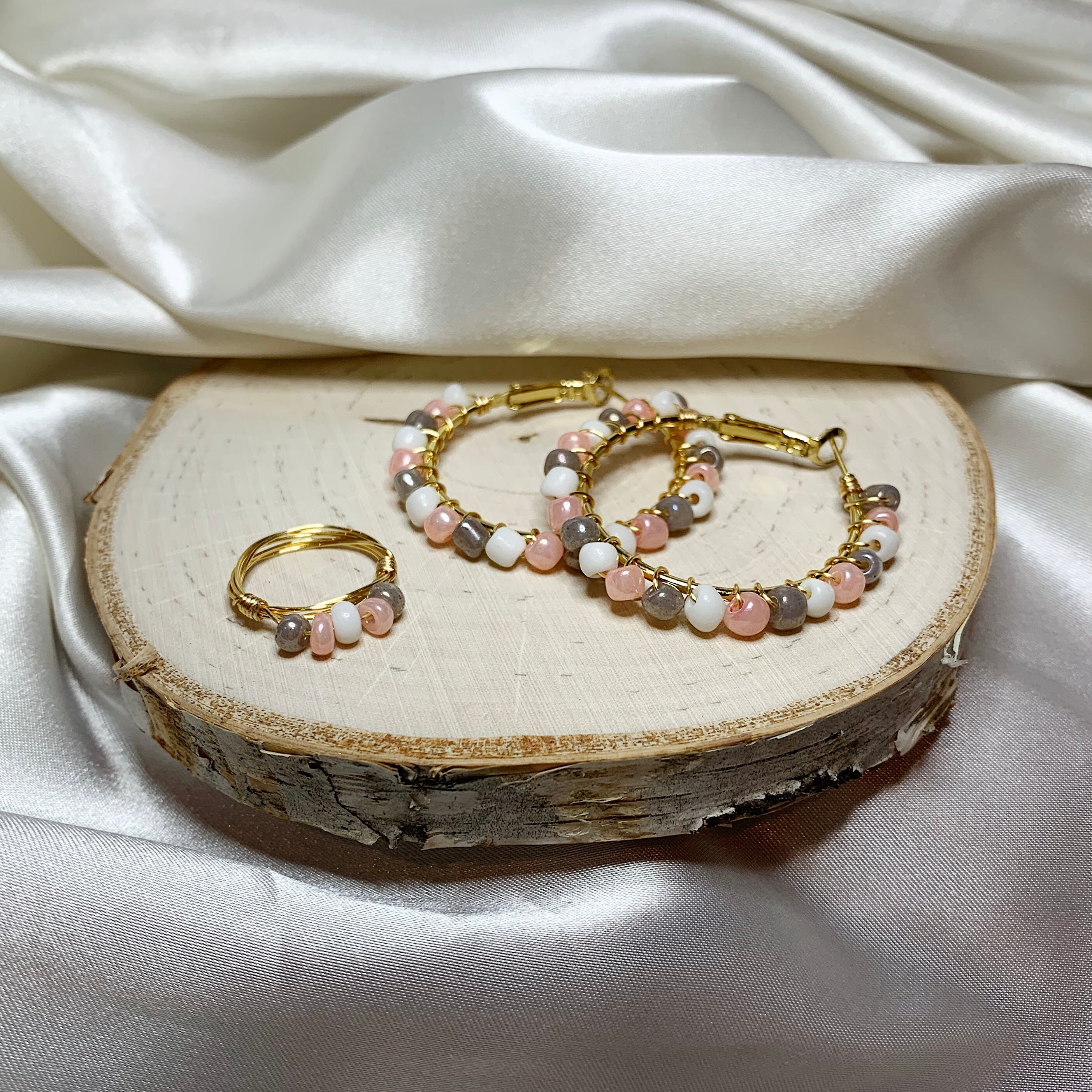 Fidget Ring and Hoops Bead Wire Set/wire Ring/gold Wire - Etsy