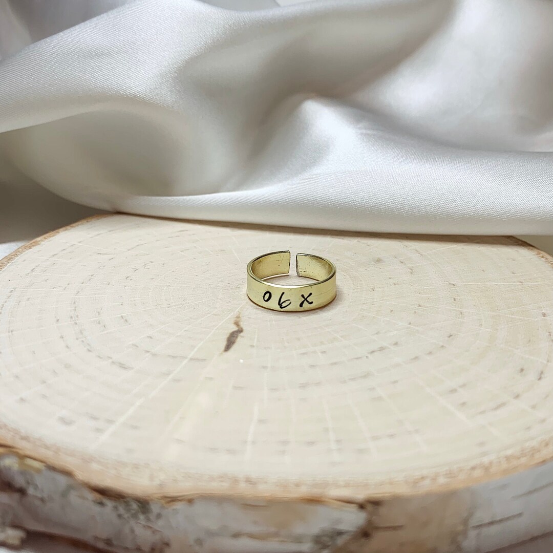 Outer Banks OBX Inspired Stamped Ring/obx Jewelry/ Flat Gold Wire Ring ...