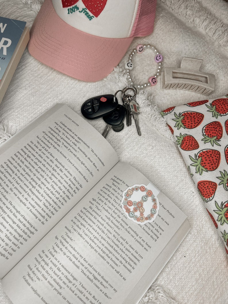 Peace Sign Smiley Face Magnetic Bookmark/ Bookmark/ Magnet - Etsy