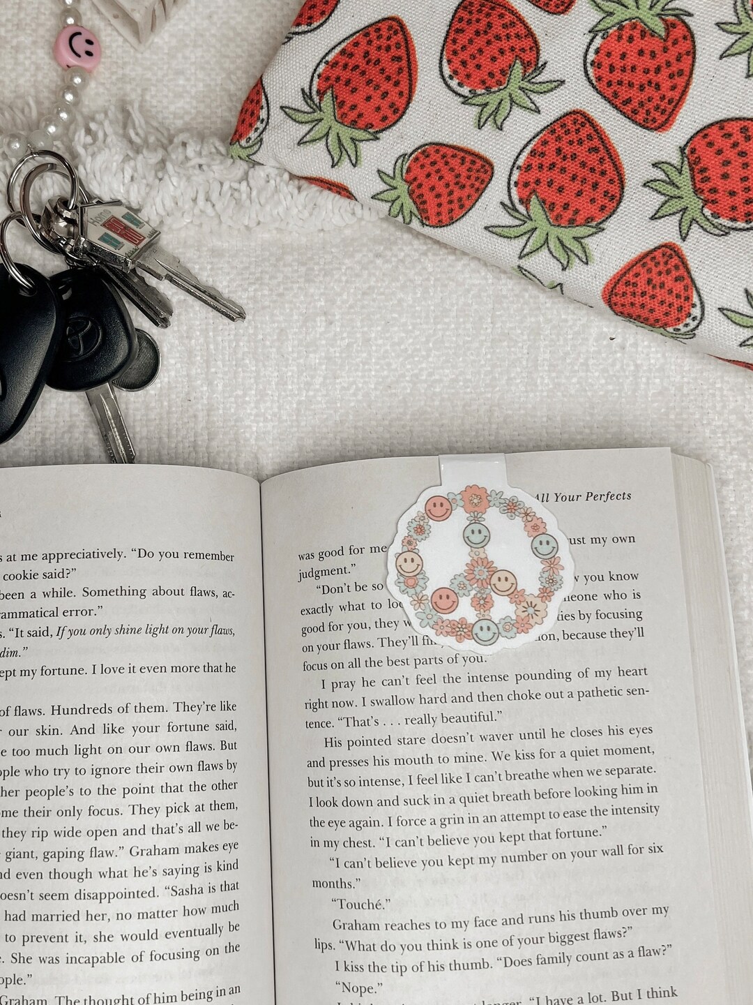 Peace Sign Smiley Face Magnetic Bookmark/ Bookmark/ Magnet Bookmark ...