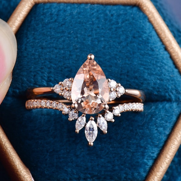 Rose Gold Morganite Ring - Etsy