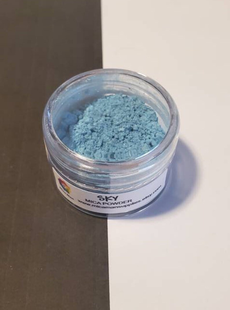 Sky Blue Mica Powder 5G Containers - Etsy