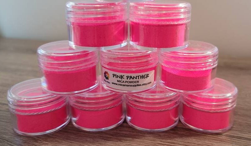 Pink Panther Bright Pink Mica Powder With Shimmer Pigment | Etsy