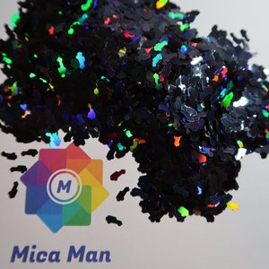 OFF ROAD - Black Holographic Jeep Shaped Glitter, Nail Art, Slime ...