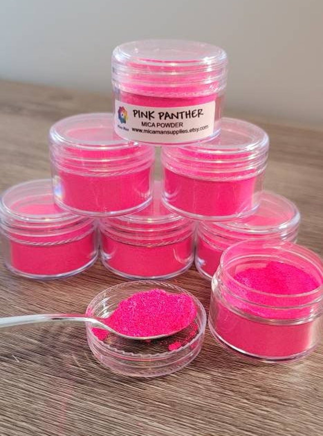 Pink Panther - Bright Pink Mica Powder With Shimmer, Pigment Powder ...