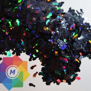 OFF ROAD - Black Holographic Jeep Shaped Glitter, Nail Art, Slime ...