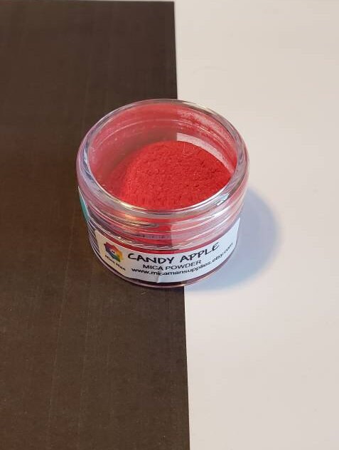 Candy Apple Red Mica Powder, Pigment Powder, Shimmer, Colorant, 5G ...