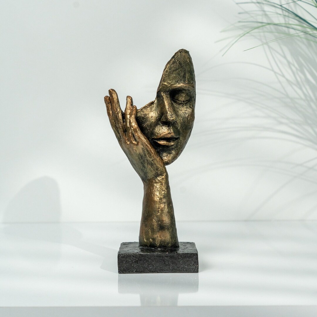 Statue Face Mask Decor, Creative Abstract Decor, Hand Statue, Face Mask ...