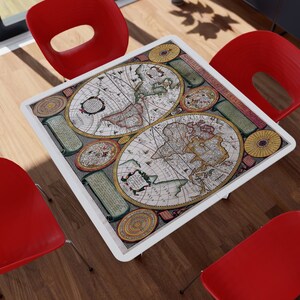 Antique Map Table Cloth Art Home Decor Art World Map Print - Etsy Canada