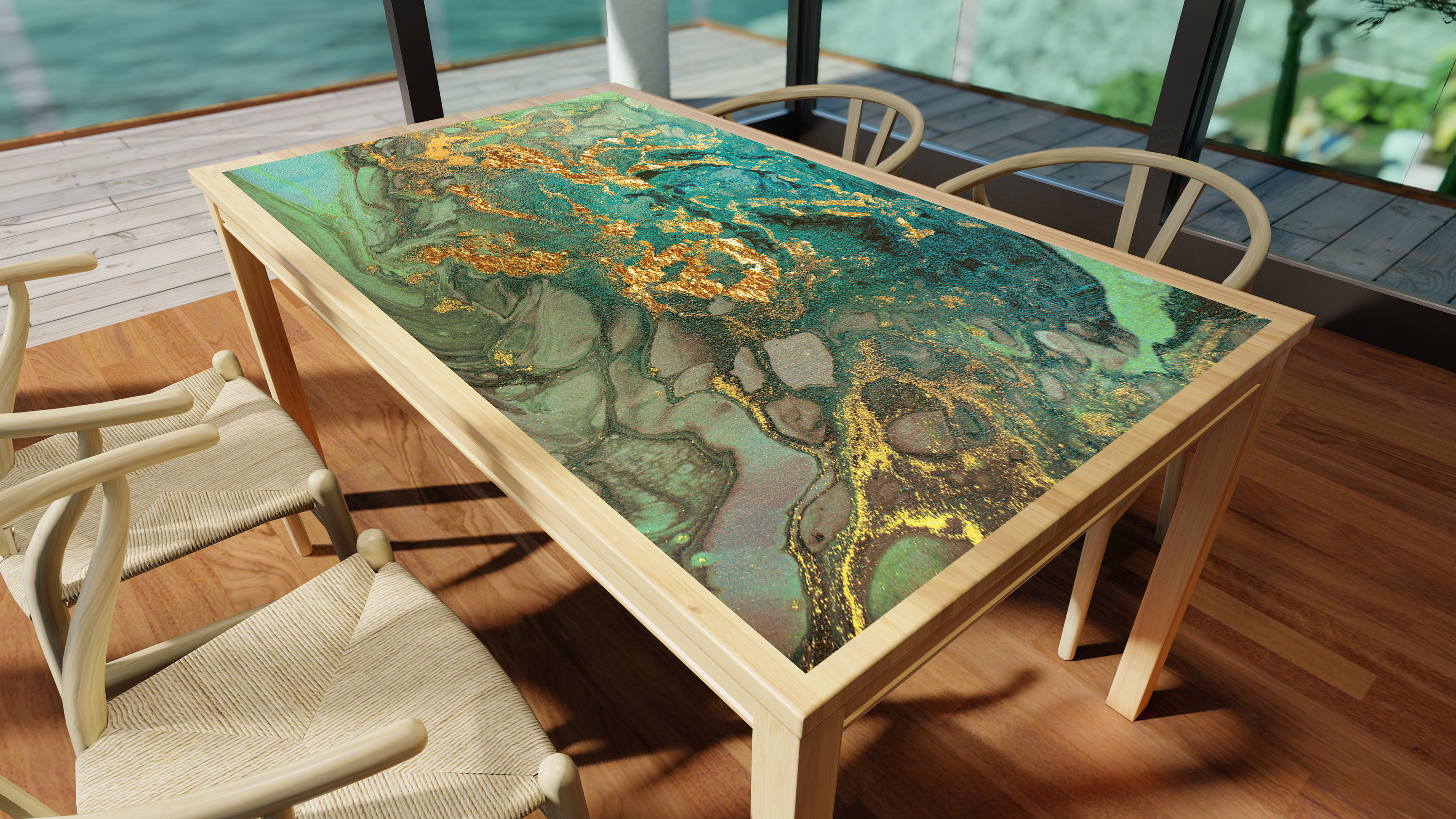 Marble Art Table Top Abstract Art Clear Table Cover - Etsy