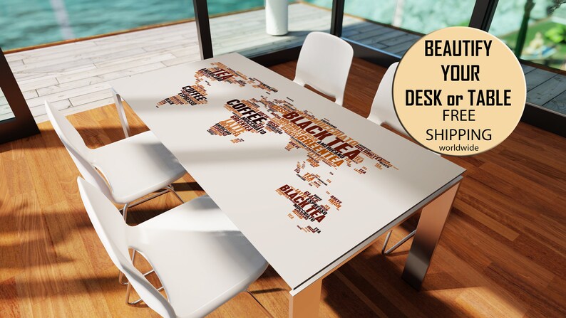 Map of the World's Coffee Regions Tablecloth World Tea - Etsy