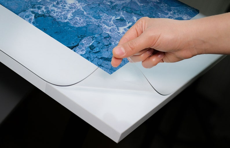 Blue Marble Art Tablecloth Blue Abstract Table Top Mat - Etsy