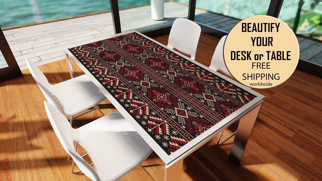 Waterproof PVC Table Topper, Vintage Printed Tablecloth, Rug Pattern ...