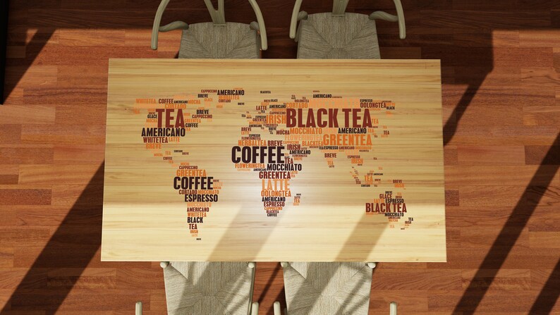 Map of the World's Coffee Regions Tablecloth World Tea - Etsy