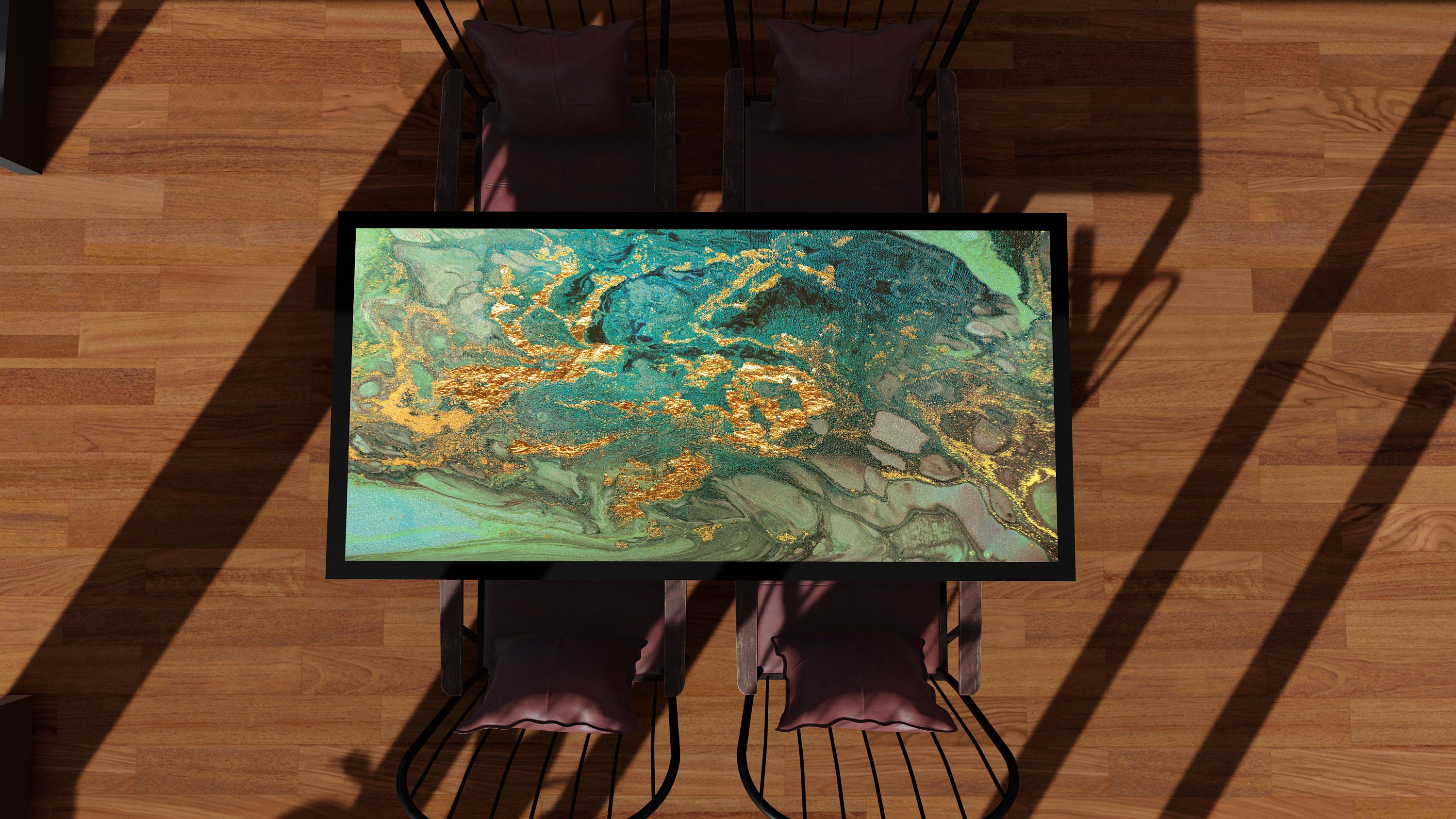 Marble Art Table Top Abstract Art Clear Table Cover - Etsy