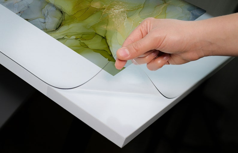 Green Marble Art Abstract Marble Table Protector Blue - Etsy