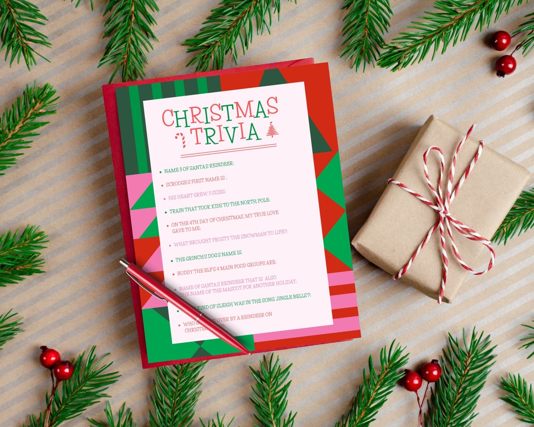 Christmas Trivia Printable Games, Christmas PDF Digital Download ...