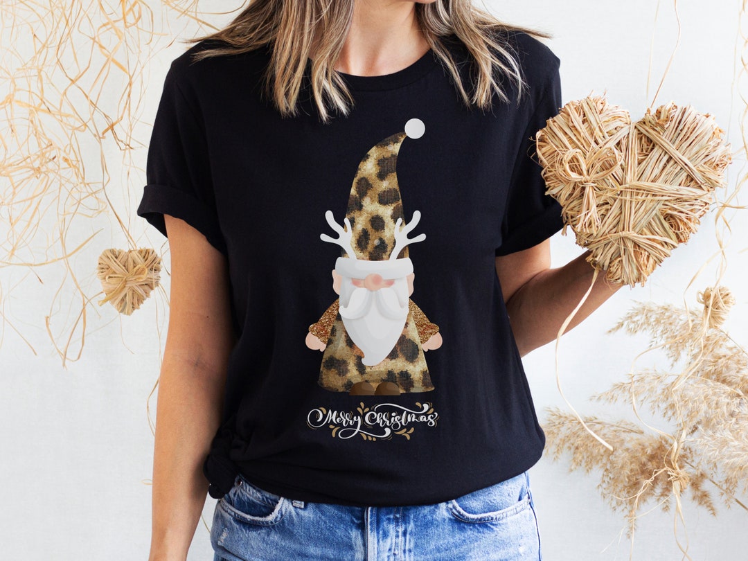 Leopard Leopard Gnome Gnome Christmas Gnome Unisex T - Etsy UK