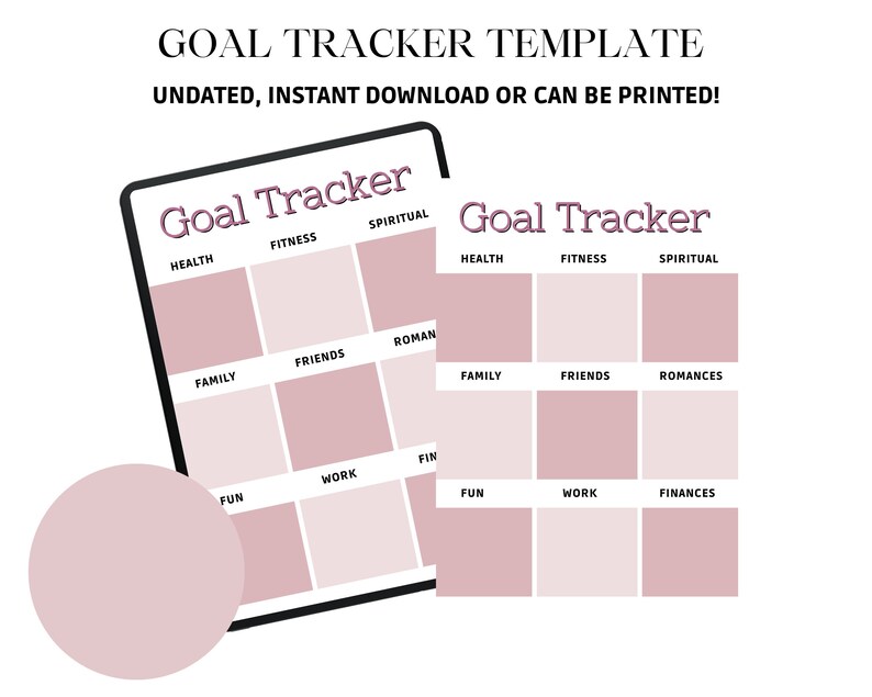 Digital Goal Tracker, Digital Planner, Goodnotes Planner, Goal Tracker ...