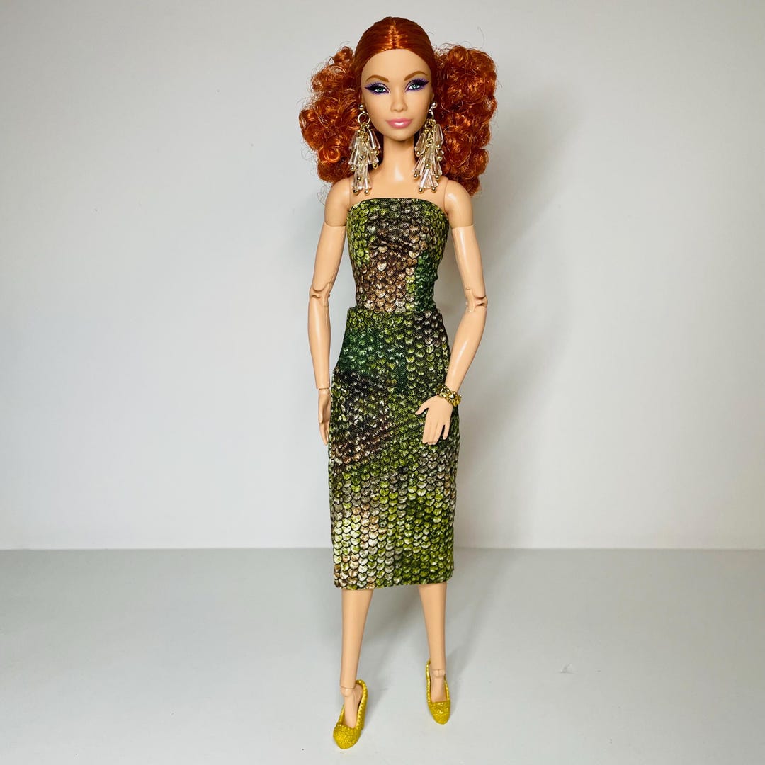 Scales Printed Bustier Dress, for 1:6 Scale Dolls - Etsy