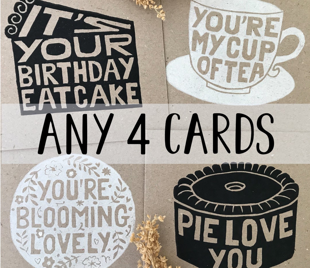 4 for 10 Any Four Cards for Ten Pounds Pick and Mix Handmade - Etsy UK