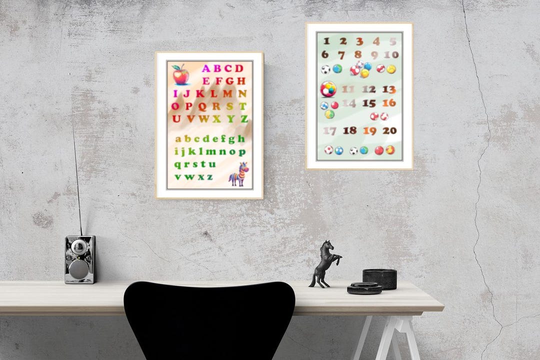 Classroom Poster Numbers 1 to 20 With Counting of Soccer Balls in a ...