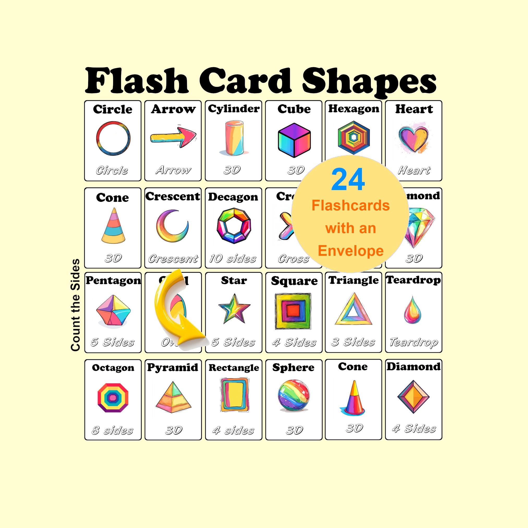 Flashcards Shapes - Learn the Main Shapes Using Flash Cards and ...