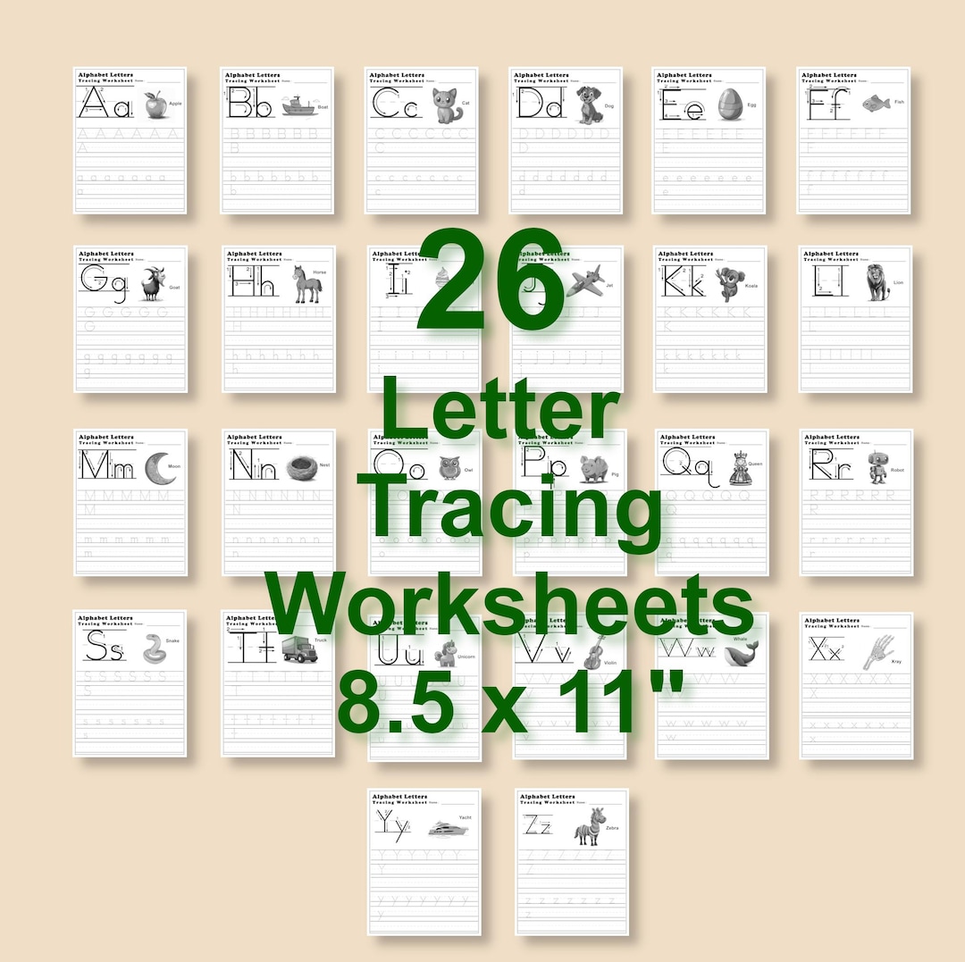 Alphabet Tracing Worksheets | 26 Upper and Lower Case Letters | One per ...
