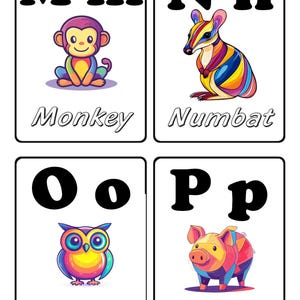 Animal Alphabet Flashcards - Kids Educational Learning Tool, Fun Animal ...