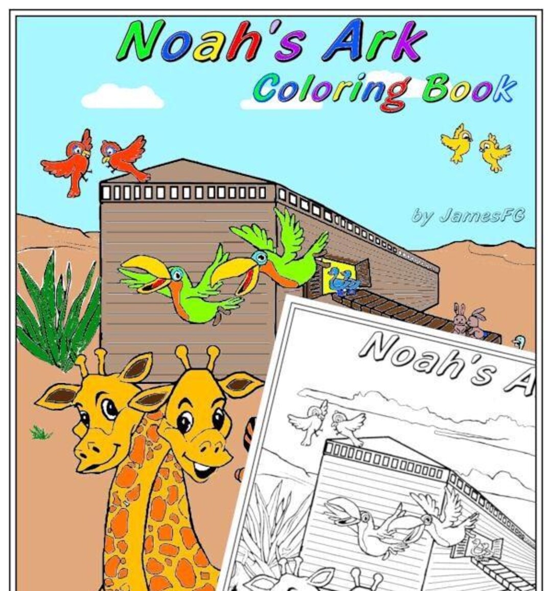 Noah's Ark Coloring Book With 18 Pages of the Story of Noah's Ark From ...