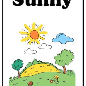 Weather Wheel and Weather Flashcards for Sunny Rainy Days - Etsy