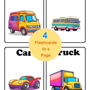 Flashcards - Transport With All Aspects or Cars Planes Trains and Other ...