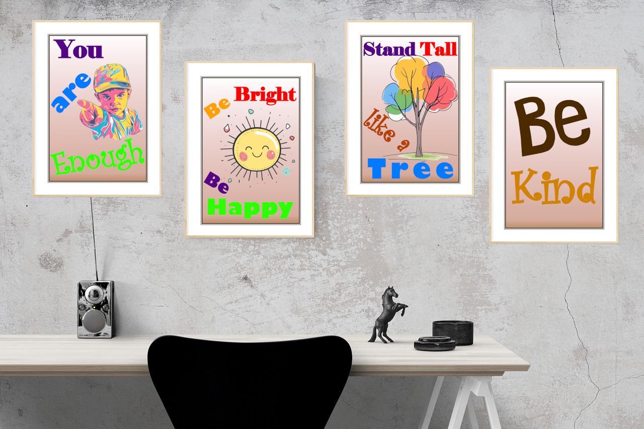 Mindful Classroom Educational Posters Set of 9 Colourful Artworks for ...