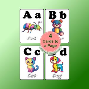Animal Alphabet Flashcards - Kids Educational Learning Tool, Fun Animal ...