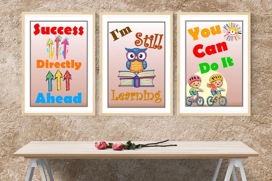 Mindful Classroom Educational Posters Set of 9 Colourful Artworks for ...