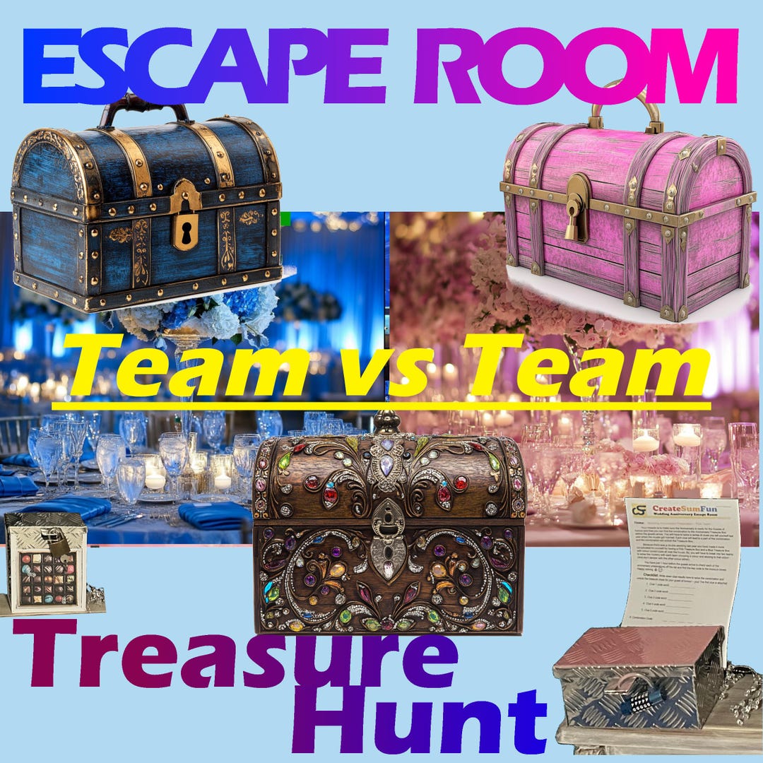 Escape Room Treasure Hunt - 1 Team or Team Versus Team - Find the ...