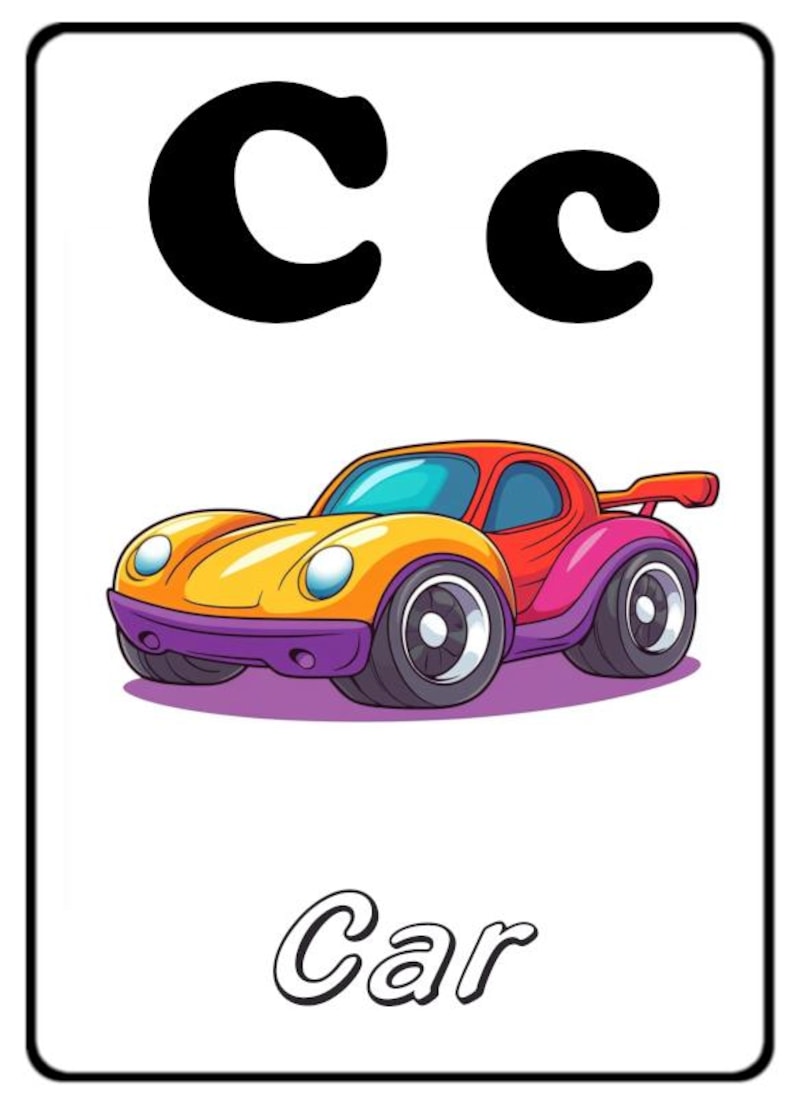 Flashcards Alphabet Cards to Teach Your Children Letters and Words With ...