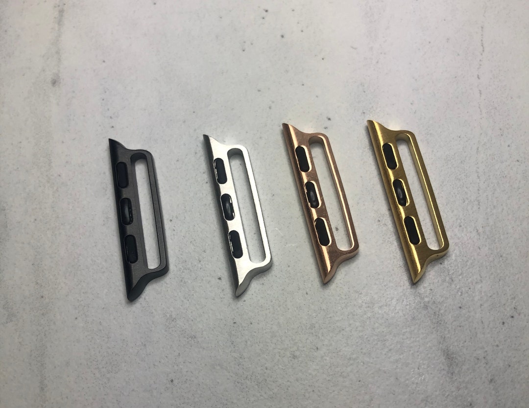 Apple Watch Adapter No Screws/springs Connector Custom Bands - Silver ...